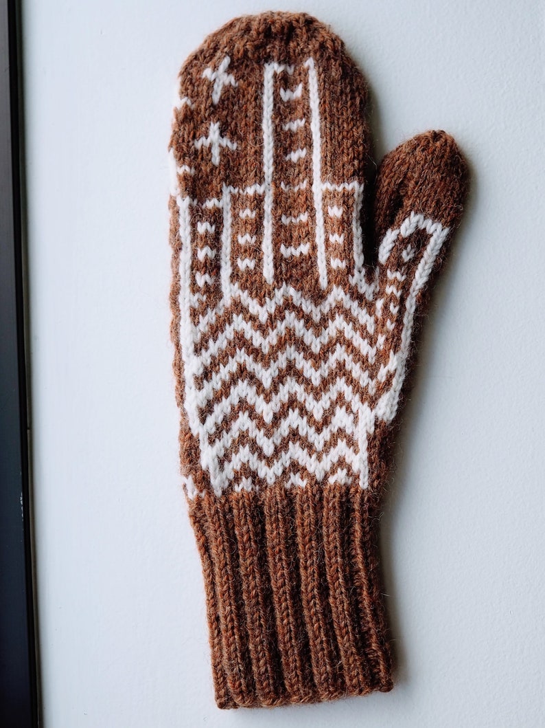 PDF PATTERN - Rude Crosswalk Mittens Knitting Pattern With FREE Custom ...