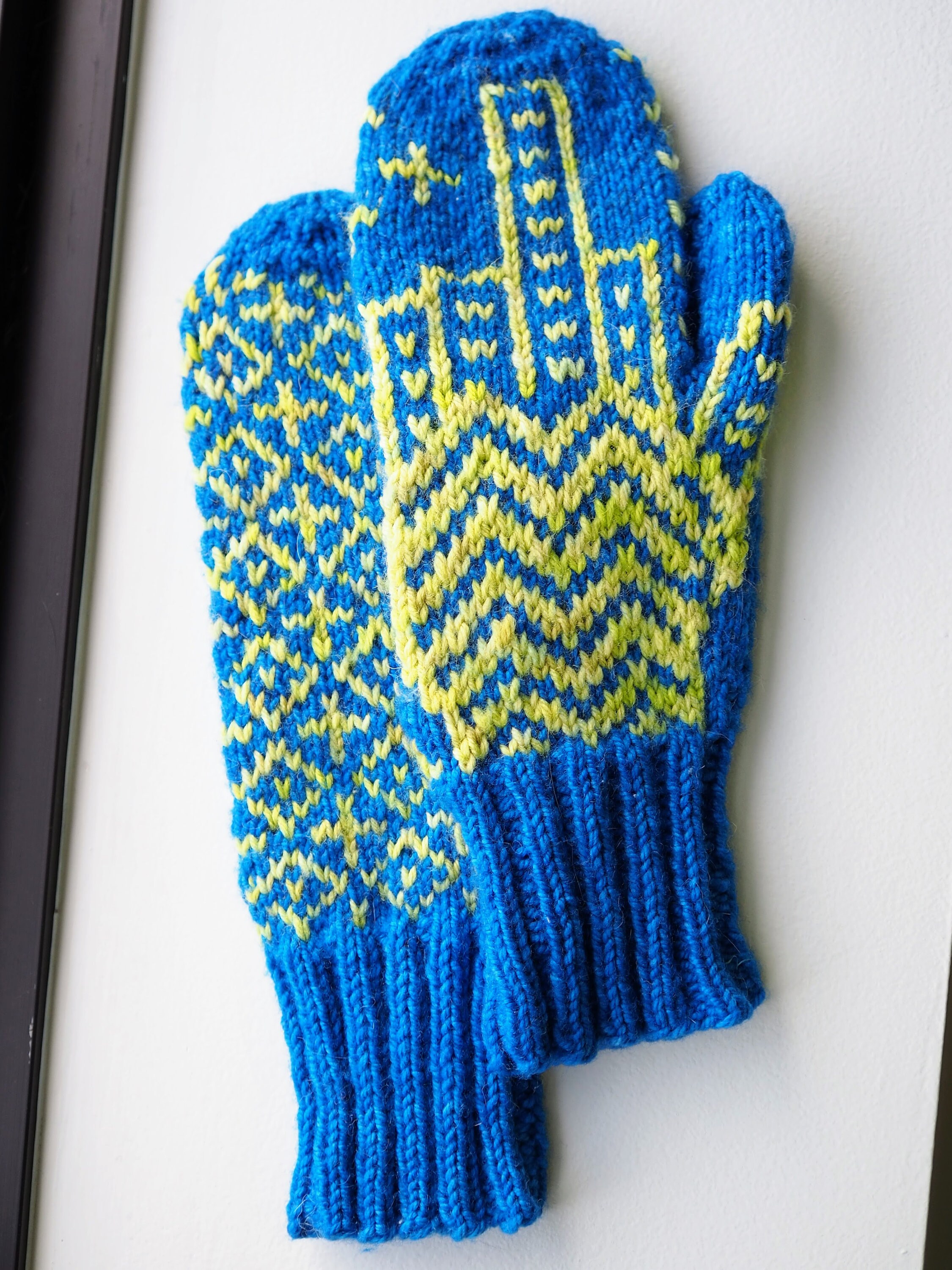 PDF PATTERN - Rude Crosswalk Mittens Knitting Pattern With FREE Custom ...