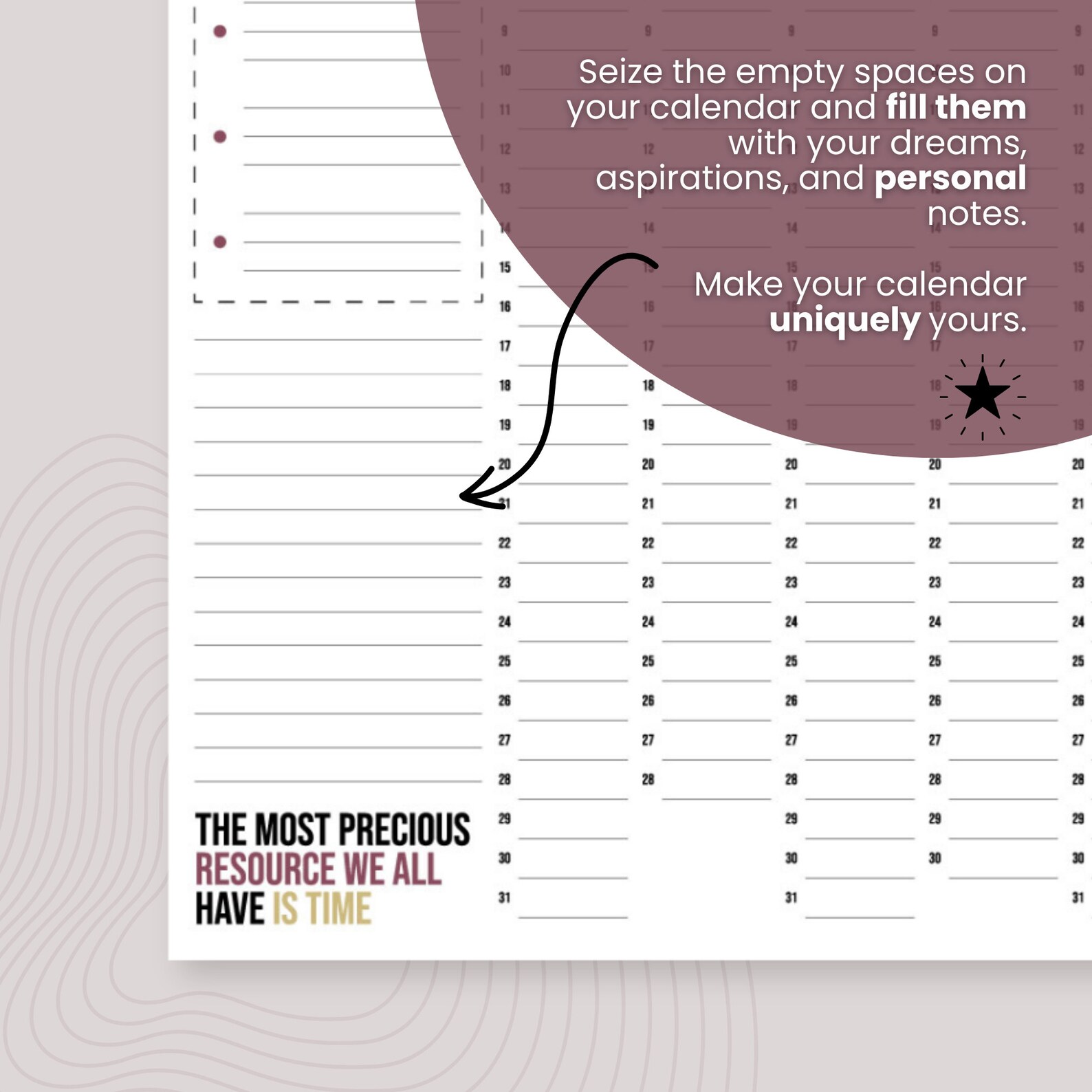 My Perfect Year Calendar Plan, Dream, and Create Your Ideal 365 Days - Etsy