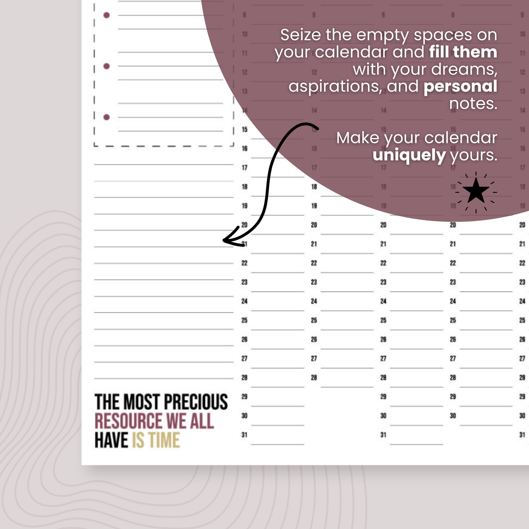 My Perfect Year Calendar Plan, Dream, and Create Your Ideal 365 Days - Etsy
