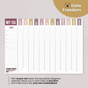 My Perfect Year Calendar Plan, Dream, and Create Your Ideal 365 Days - Etsy
