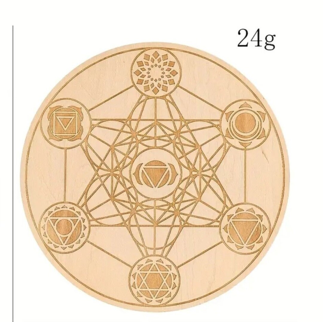 Metatron Altar Grid, Sacred Geometry Wooden Metatron Grid Board ...