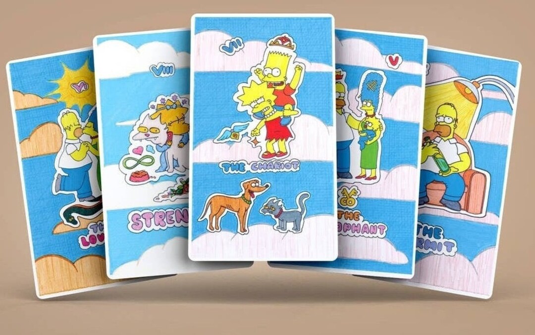 The Simpsons Tarot 782 Extra Cards Guide Book Fun Tarot Deck - Etsy