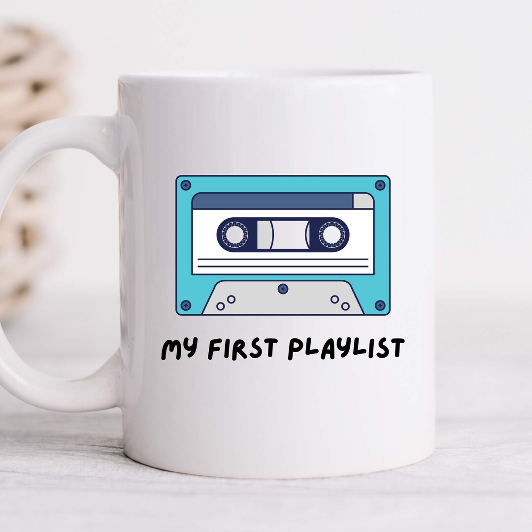 My First Playlist Coffee Mug, 80s Mixtape Music, Father's Day Gift ...