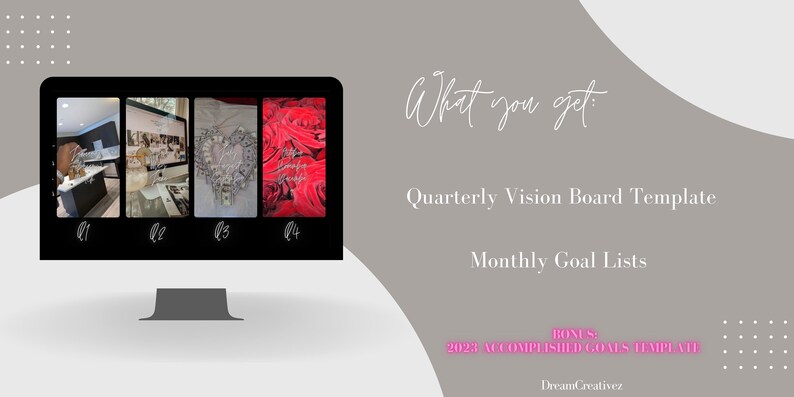 Digital Vision Board Template - Etsy