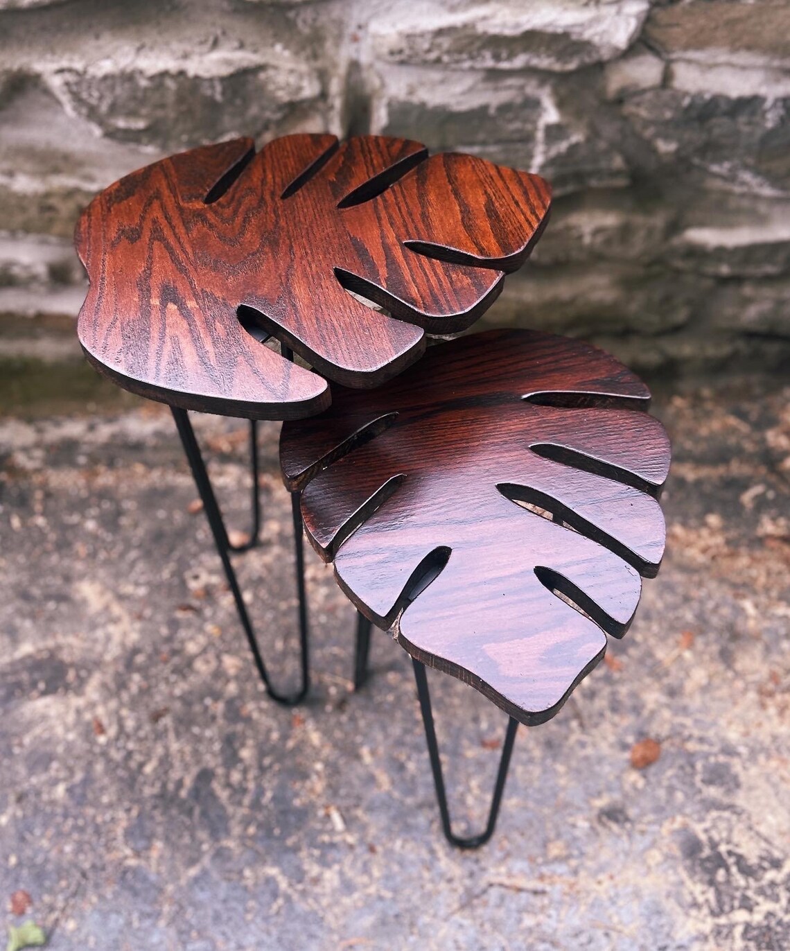 Monstera Plant Stool Set - Etsy