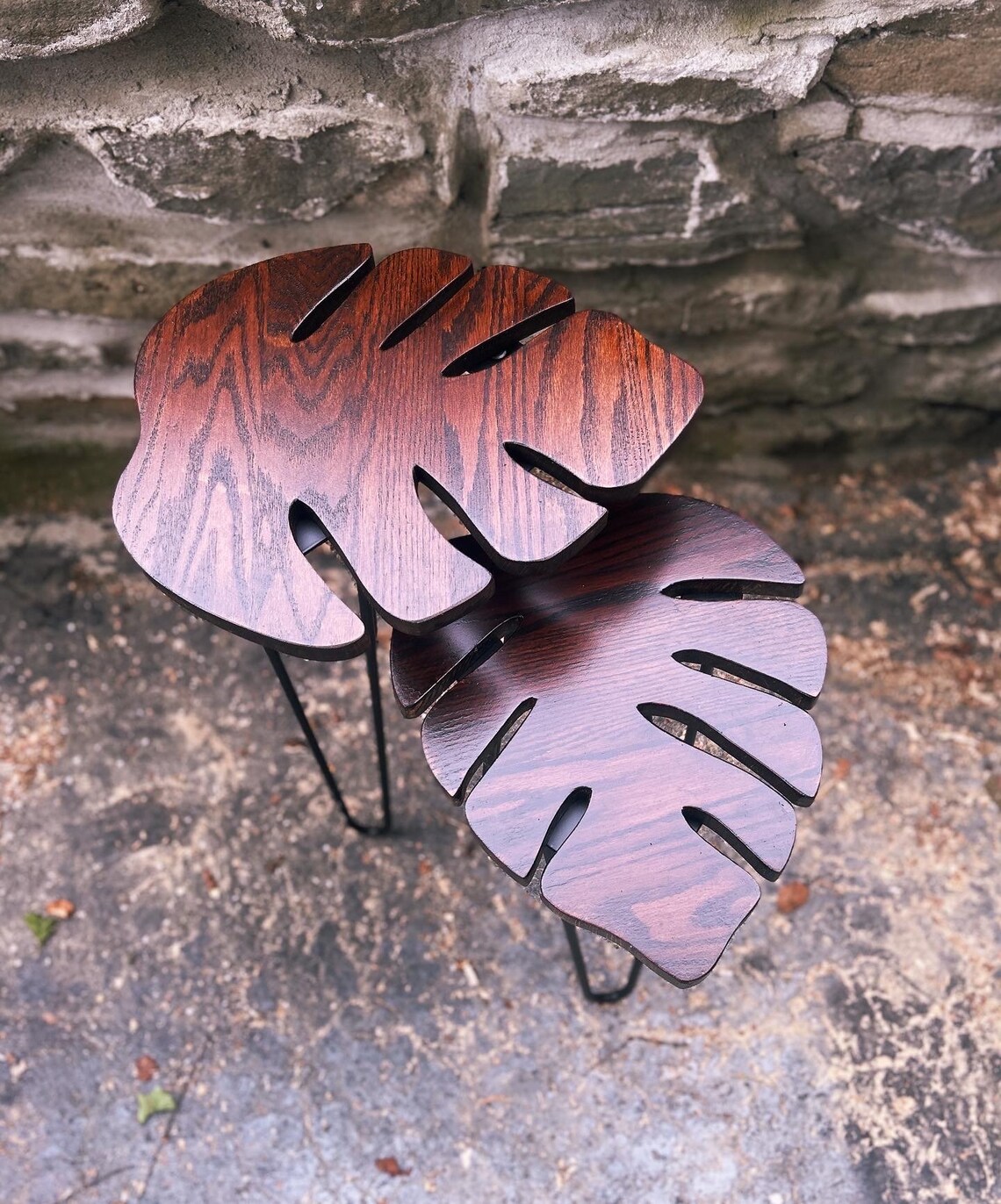 Monstera Plant Stool Set - Etsy