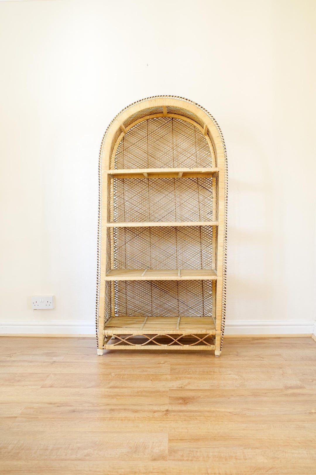 Vintage Wicker Arched 4 Tier Shelf: Boho Home Decor - Etsy