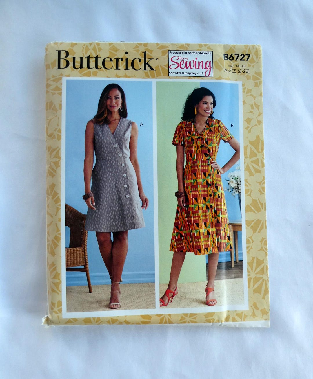 Butterick Paper SEWING PATTERN B6727, Easy Beginner Dress Sewing Paper ...