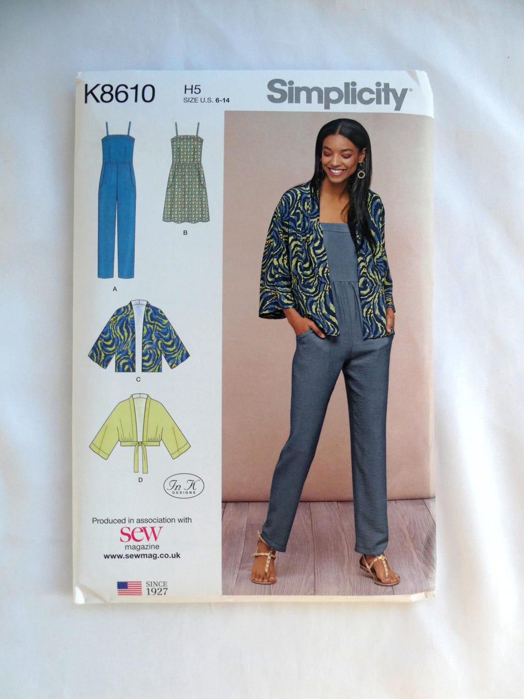 SIMPLICITY Kimono Jumpsuit Dress Paper Pattern K8610, Dress Sewing ...