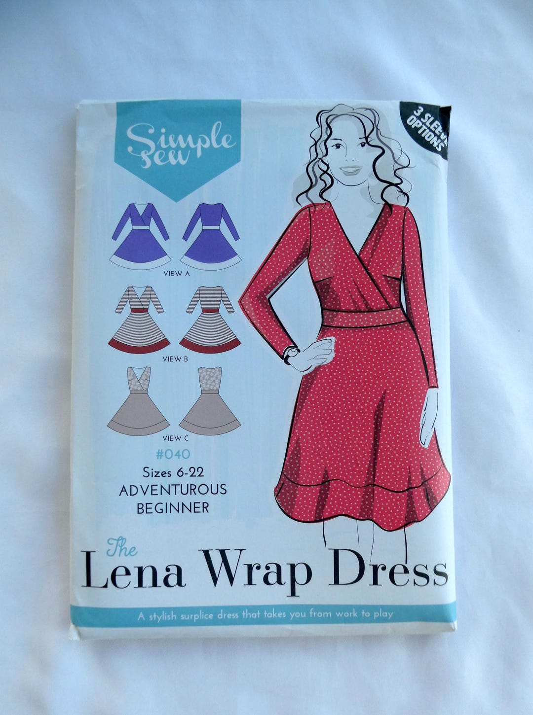 Wrap Dress Paper SEWING PATTERN, Designer Dress Sewing Pattern ...
