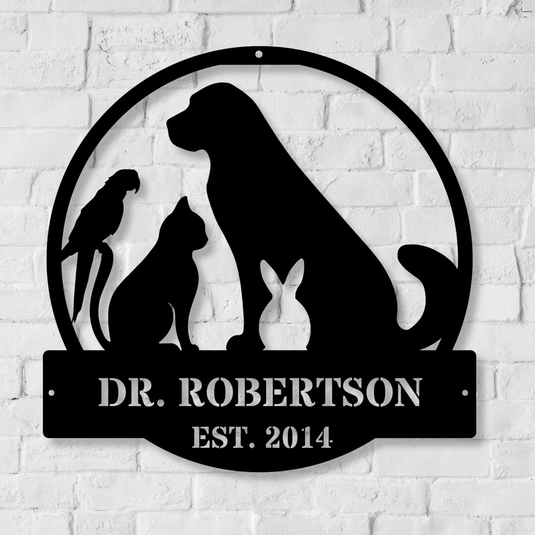 Exotic Pet Veterinary Office Metal Sign, Personalized Exotic Pet ...