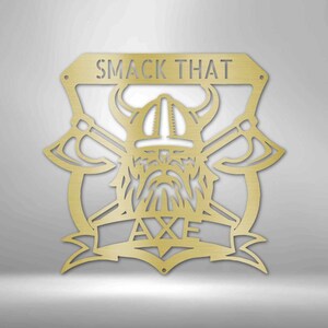 Personalized Battle Axe Metal Sign, Custom Last Name Metal Decor ...