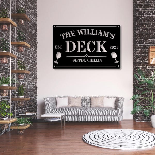 Welcome to the Deck Sign - Etsy