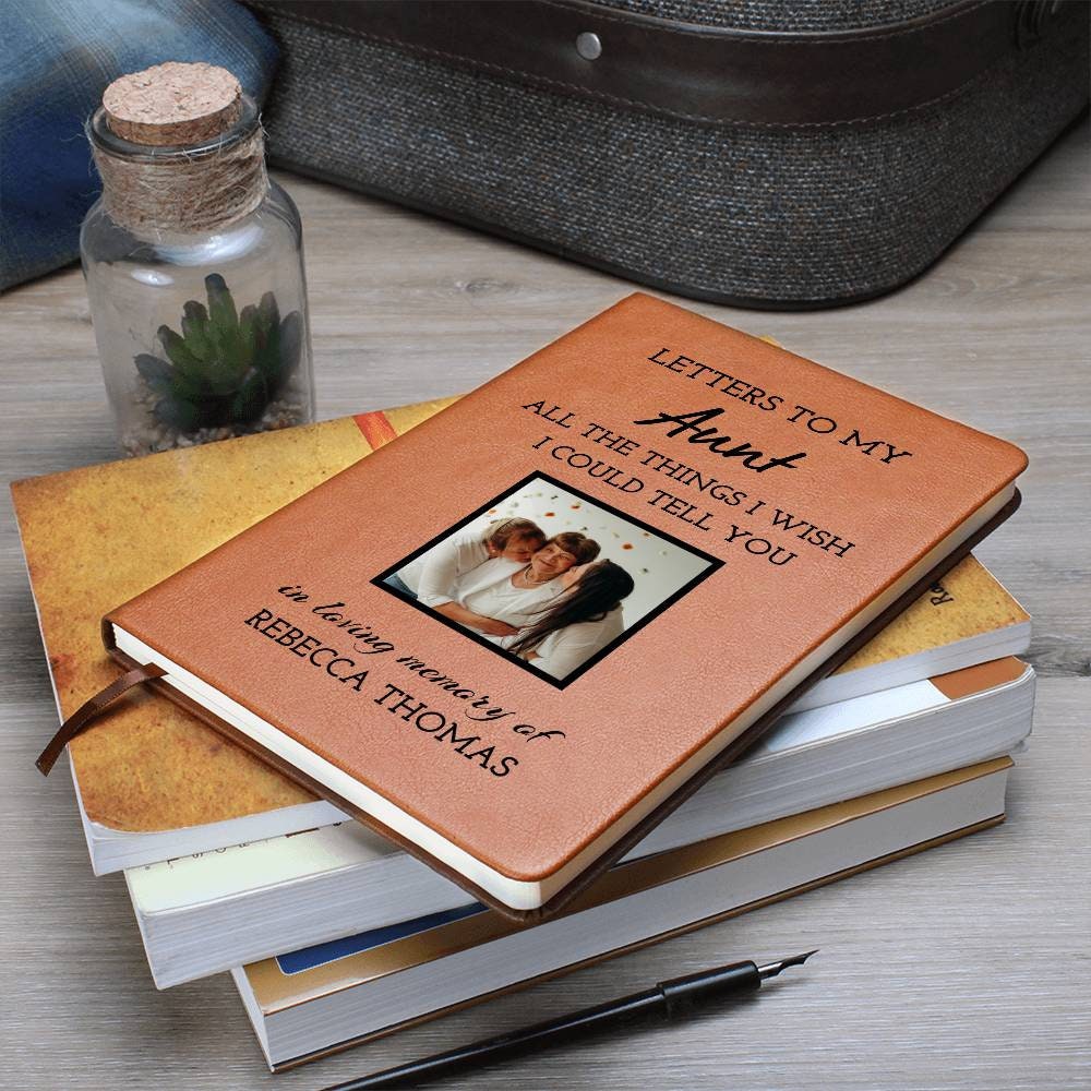 Aunt Remembrance Photo Leather Journal, Aunt in Heaven Gift, Loss of ...