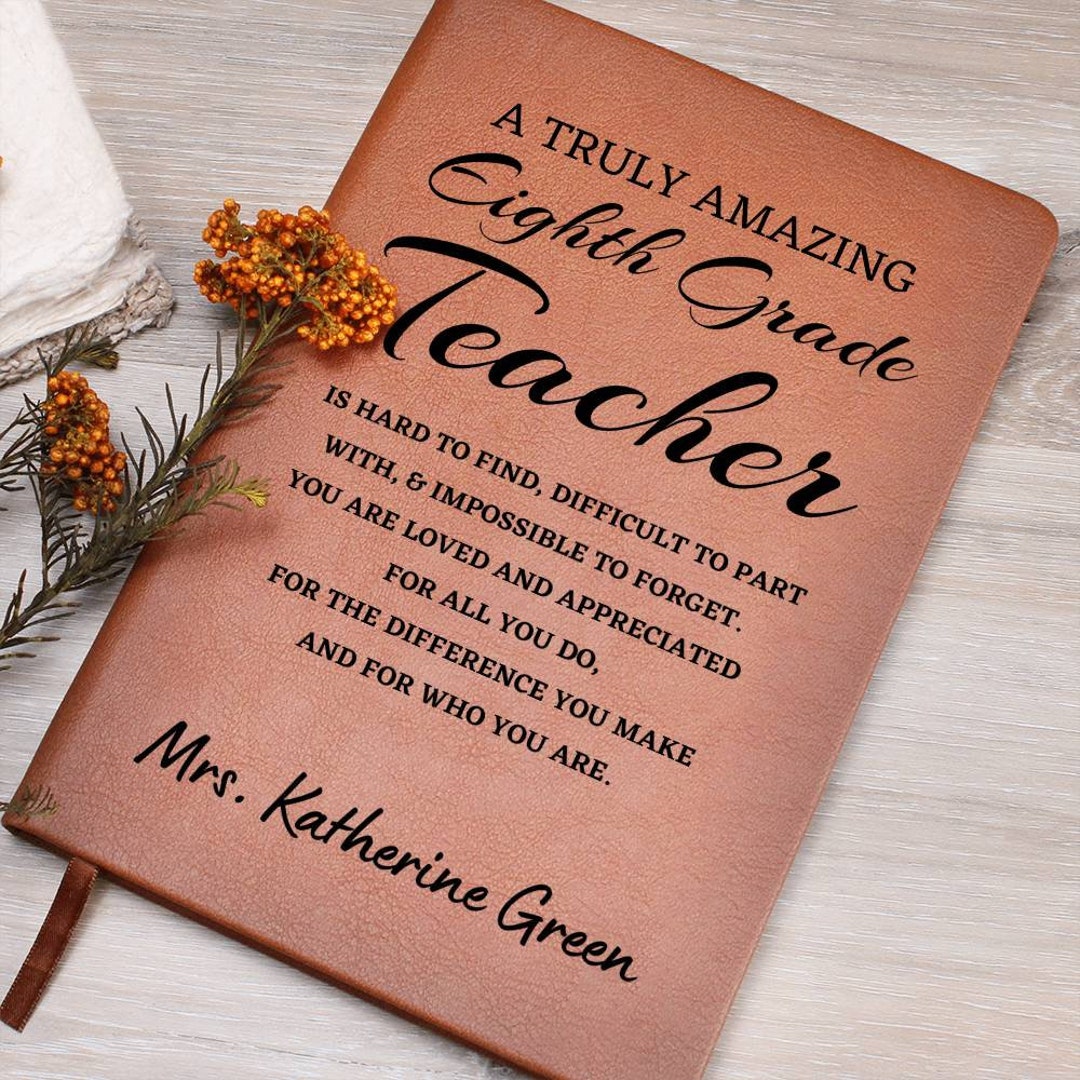 Personalized Eighth Grade Teacher Journal Difference Maker Journal ...