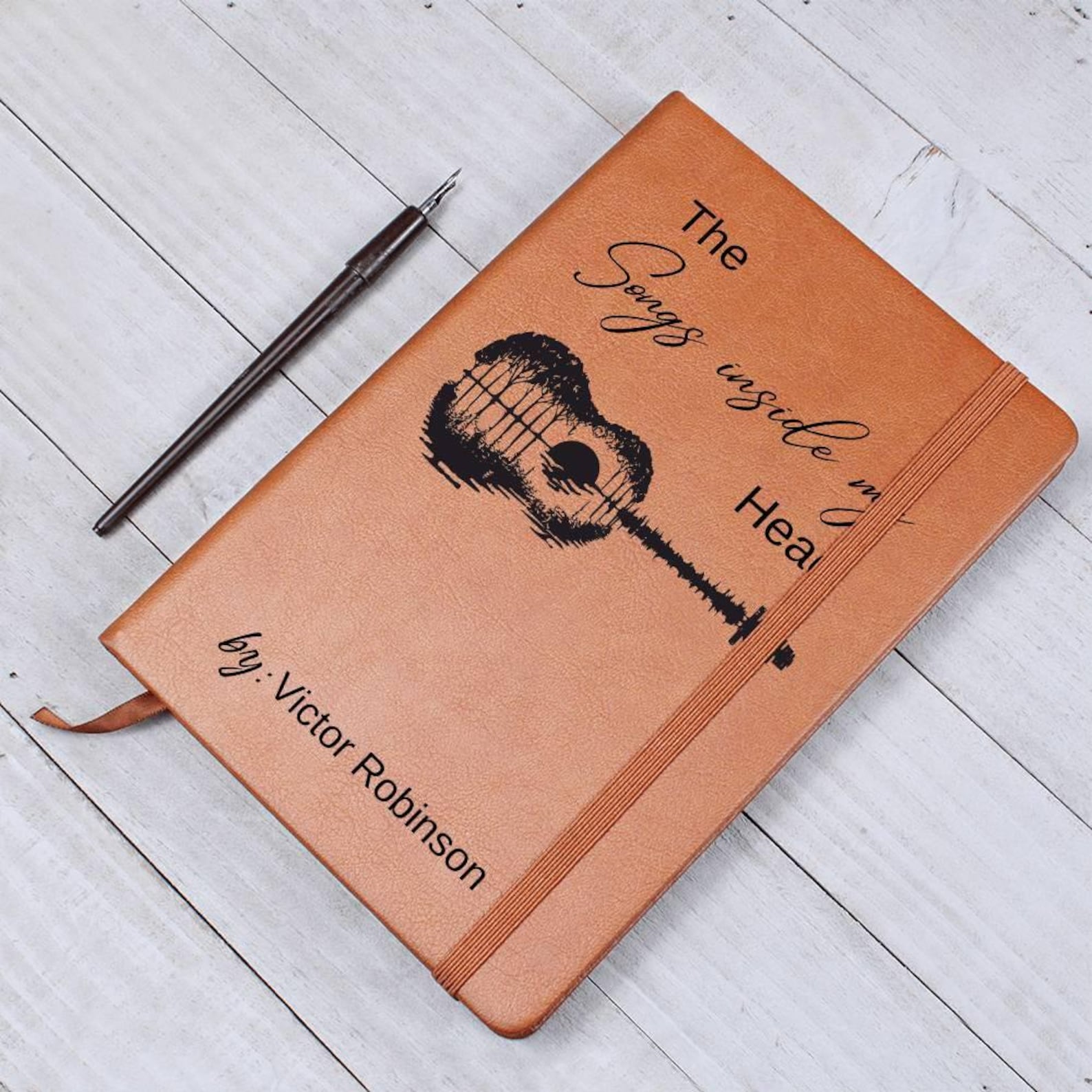 Customized Songwriter Leather Journal, Songs Inside My Head Notebook ...