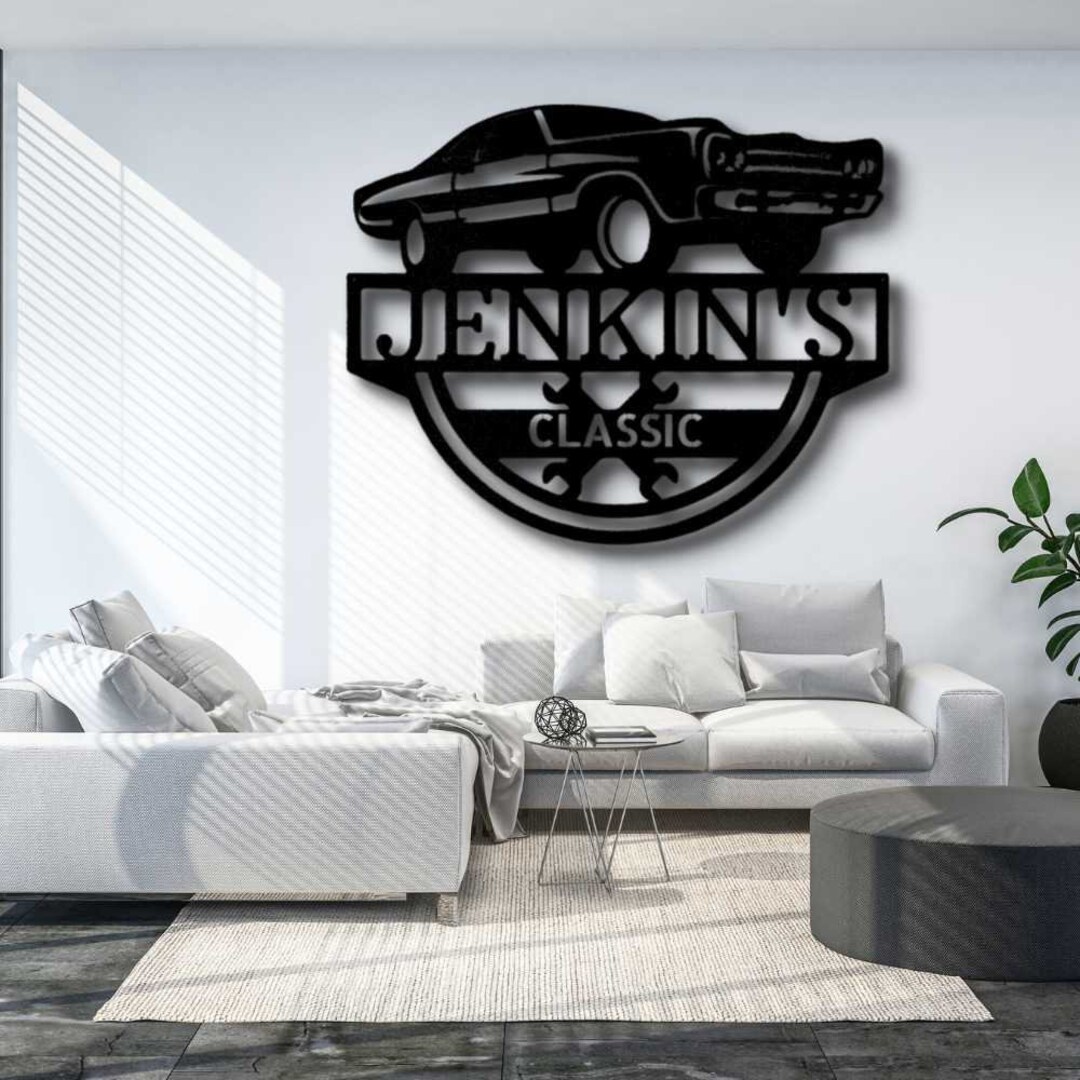 Custom Car Metal Sign, Personalized Metal Art, Car Repair Shop Sign ...