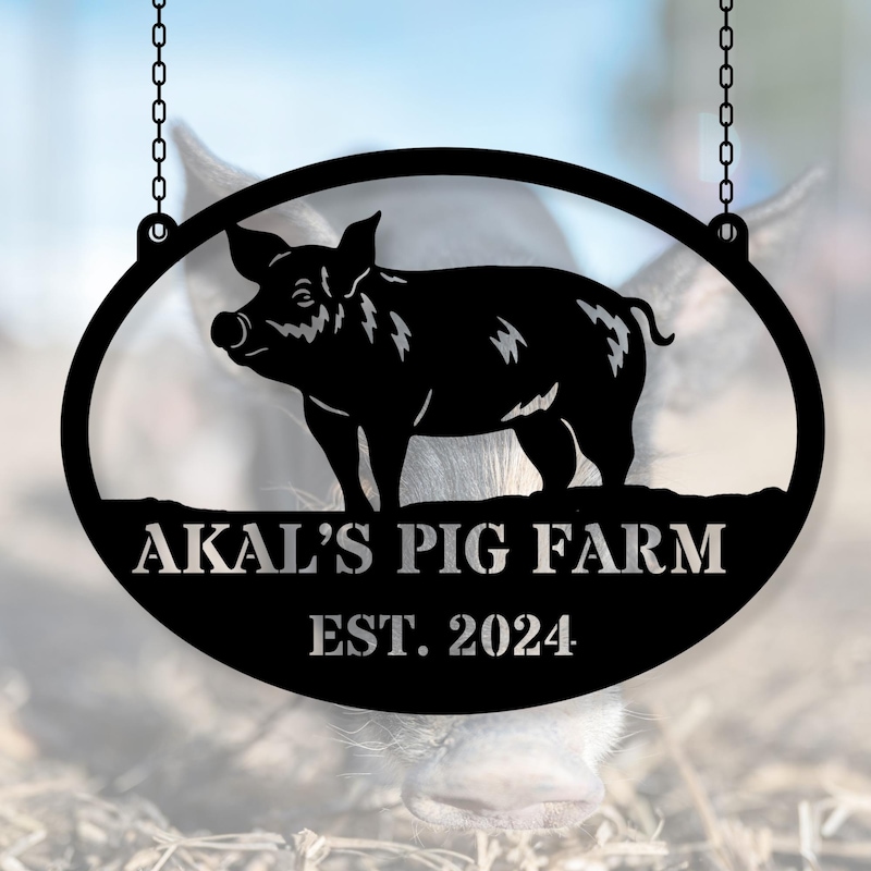Metal Hog Barn Sign - Etsy