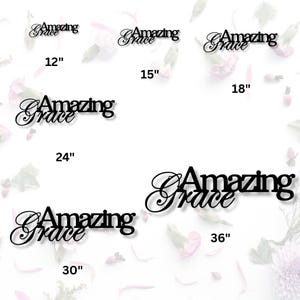 Amazing Grace Metal Sign, Gift for Christians, Metal Wall Sign, Script ...