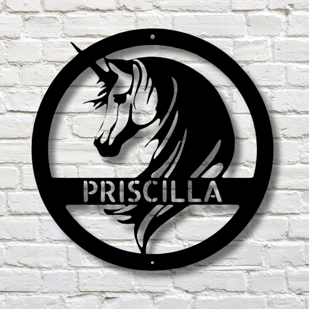 Personalized Unicorn Steel Sign, Over Bed Decor, Kids Room Wall Art ...