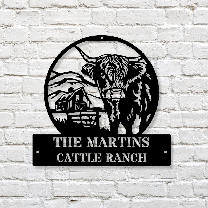 Metal Cow Sign - Etsy