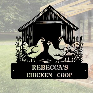 Custom Chicken Coop Decor, Personalized Hen House Decor, Outdoor Metal ...