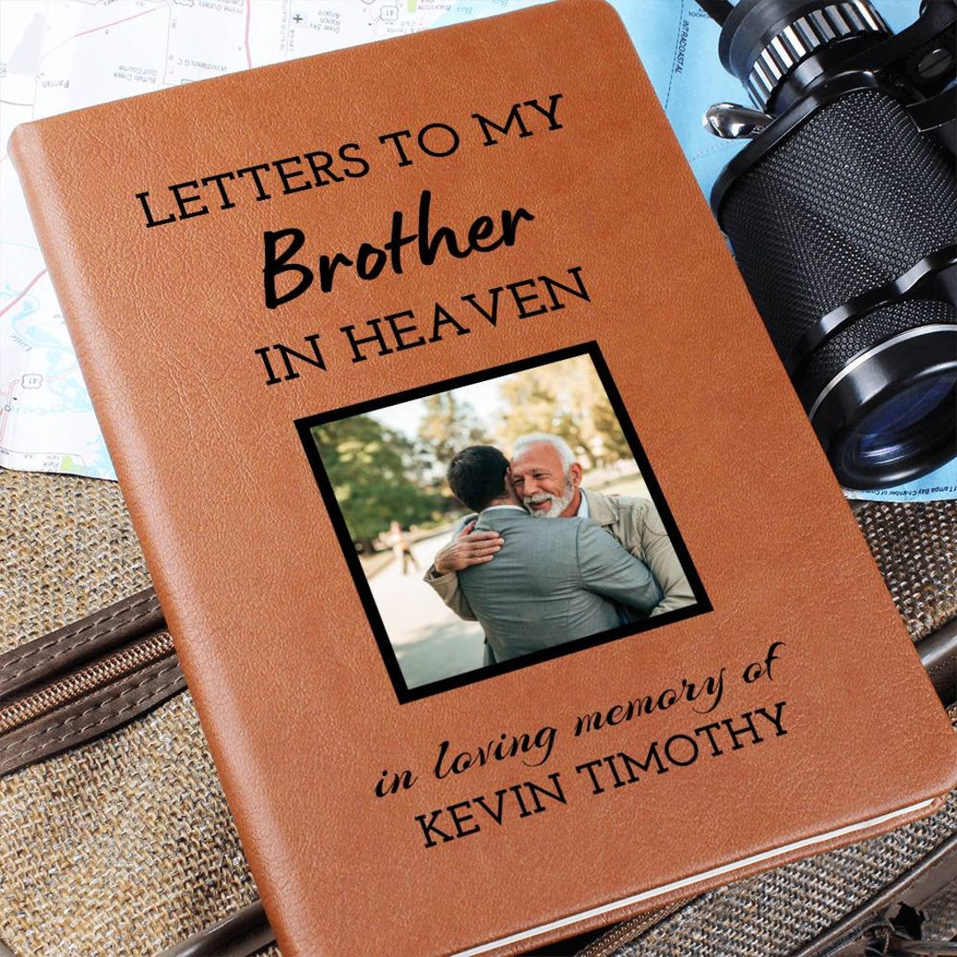 Loss of Brother Photo Memorial Journal, Brother in Heaven Gift, Brother ...