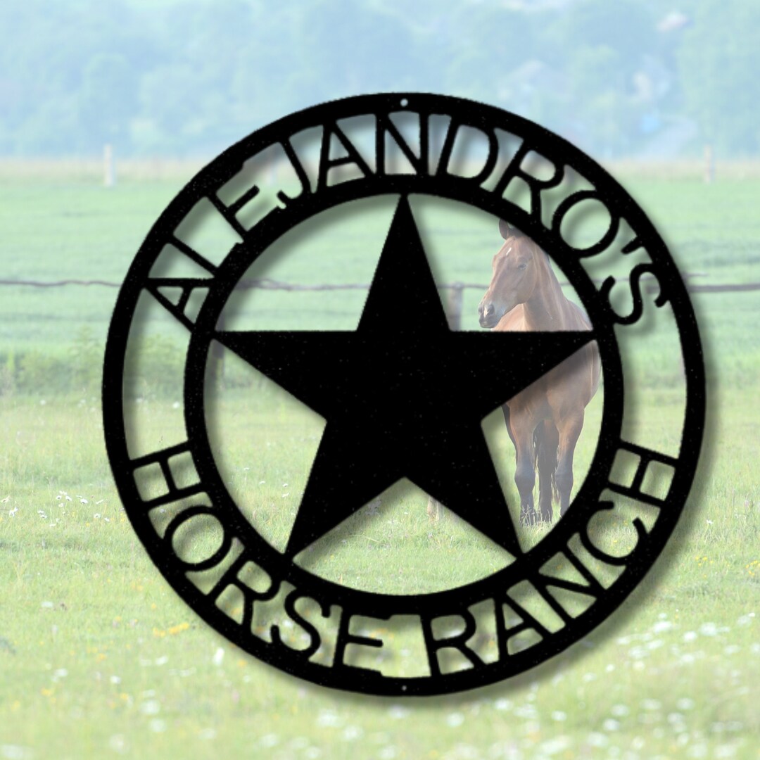 Custom Country Star Metal Sign, Texas Star Metal Sign, Farm Ranch ...