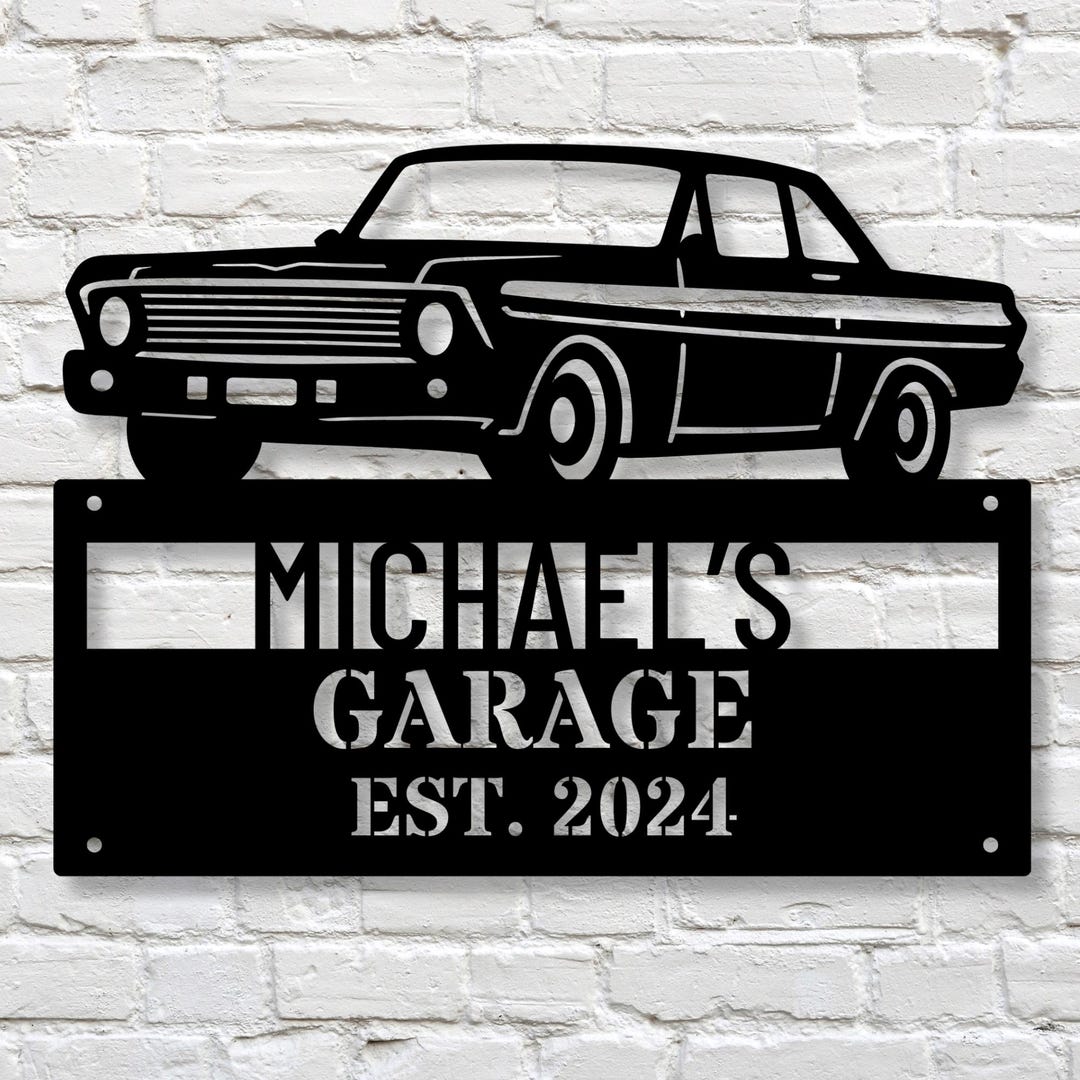 Custom Metal Garage Sign, Personalized Workshop Sign, Metal Home Decor ...