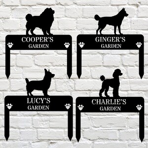 Customized Dog Garden Stake Metal Sign, Dog Memorial Metal Sign ...