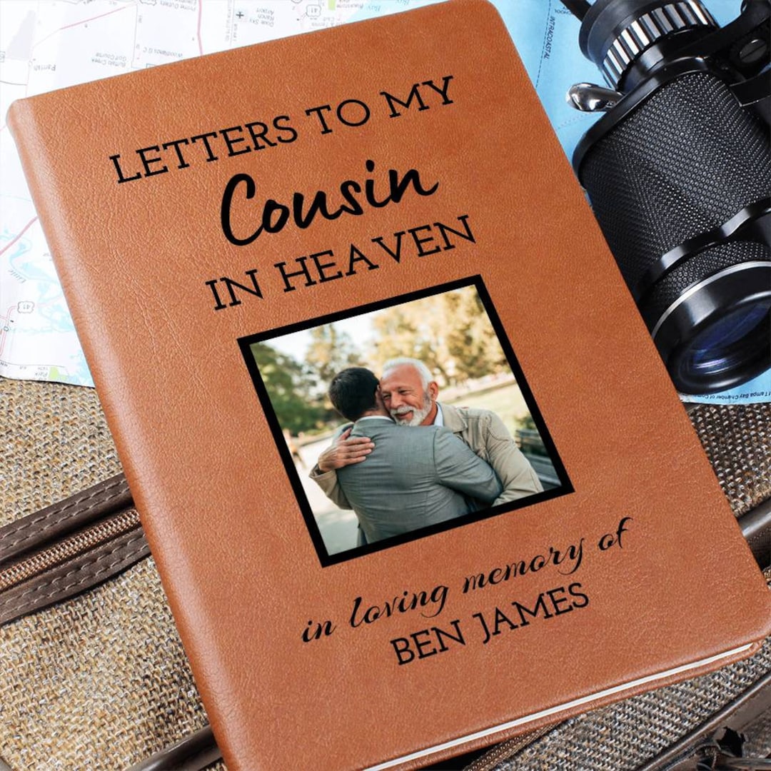 Loss of Cousin Photo Memorial Journal, Cousin in Heaven Gift, Cousin ...