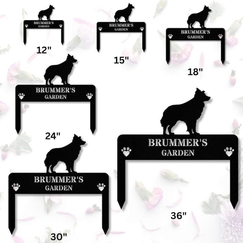 Customized Dog Garden Stake Metal Sign, Dog Memorial Metal Sign ...