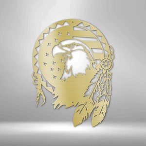 Native Eagle Metal Steel Sign, Native American Metal Sign, American ...