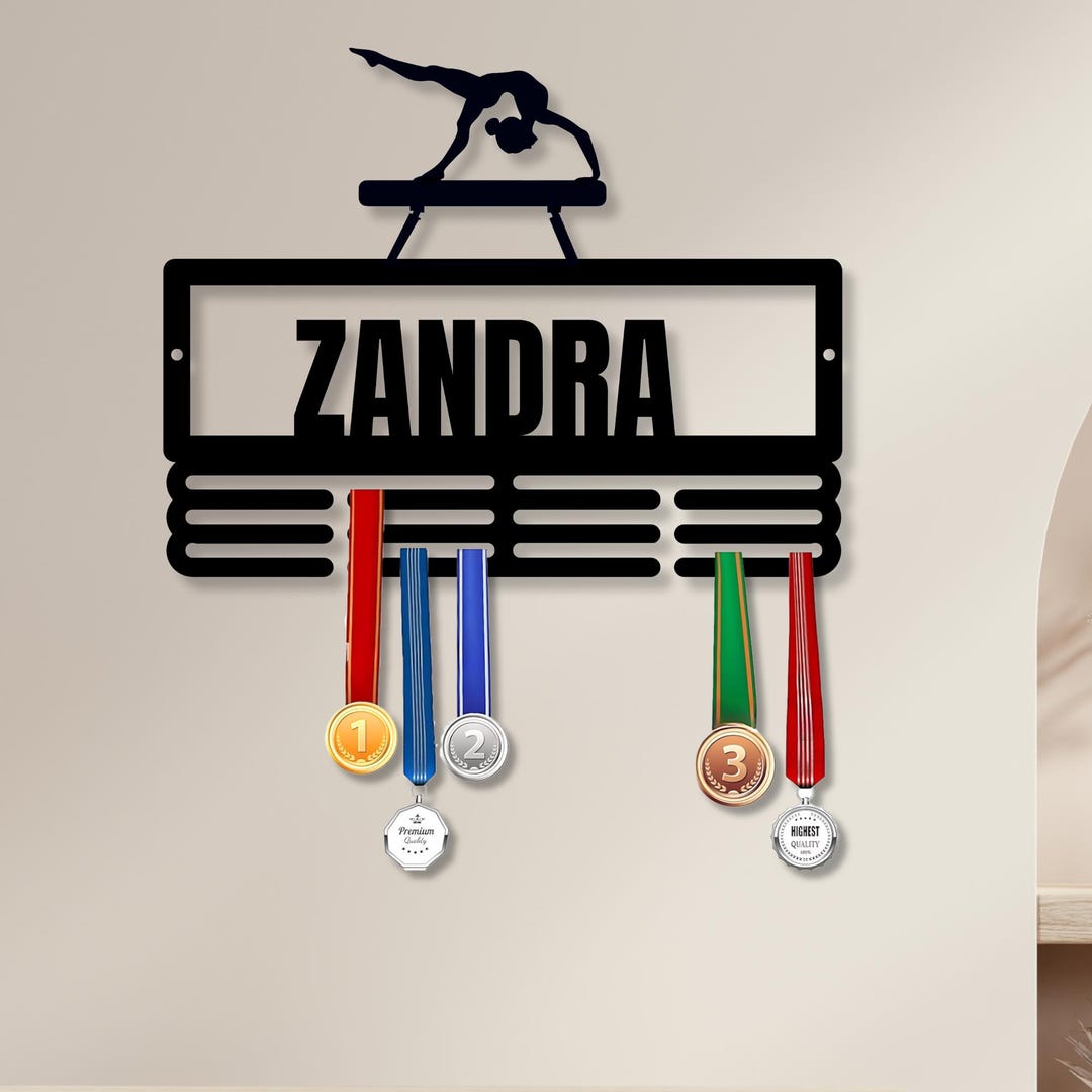Gymnastics Medal Hanger for Female Athletes, Medal Display & Holder ...