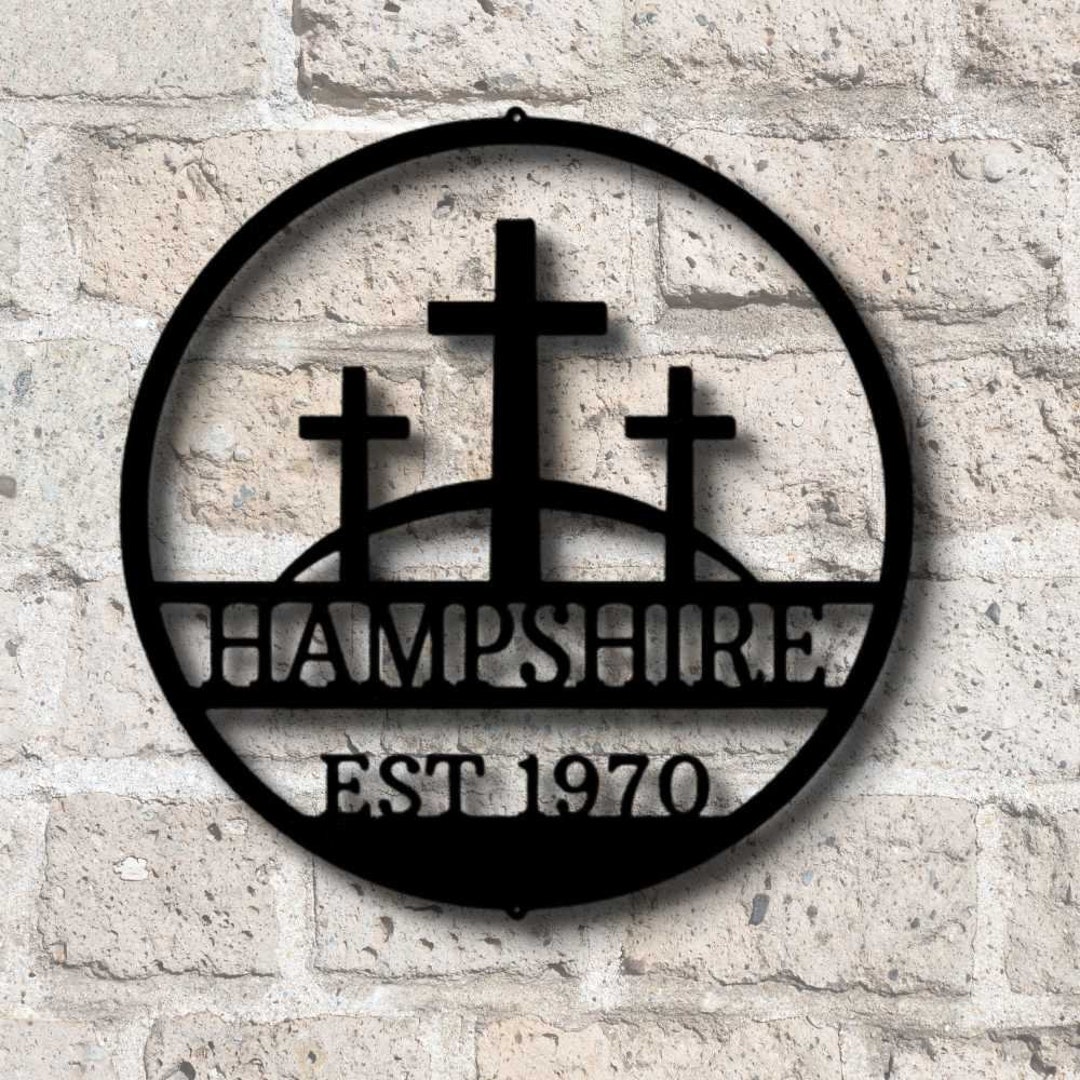 Custom Three Crosses Metal Sign, Personalized Three Crosses Sign ...