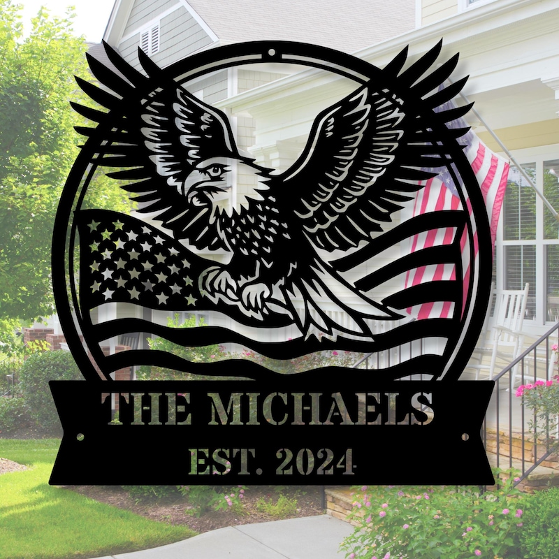Eagle 4th July Metal Sign - Etsy
