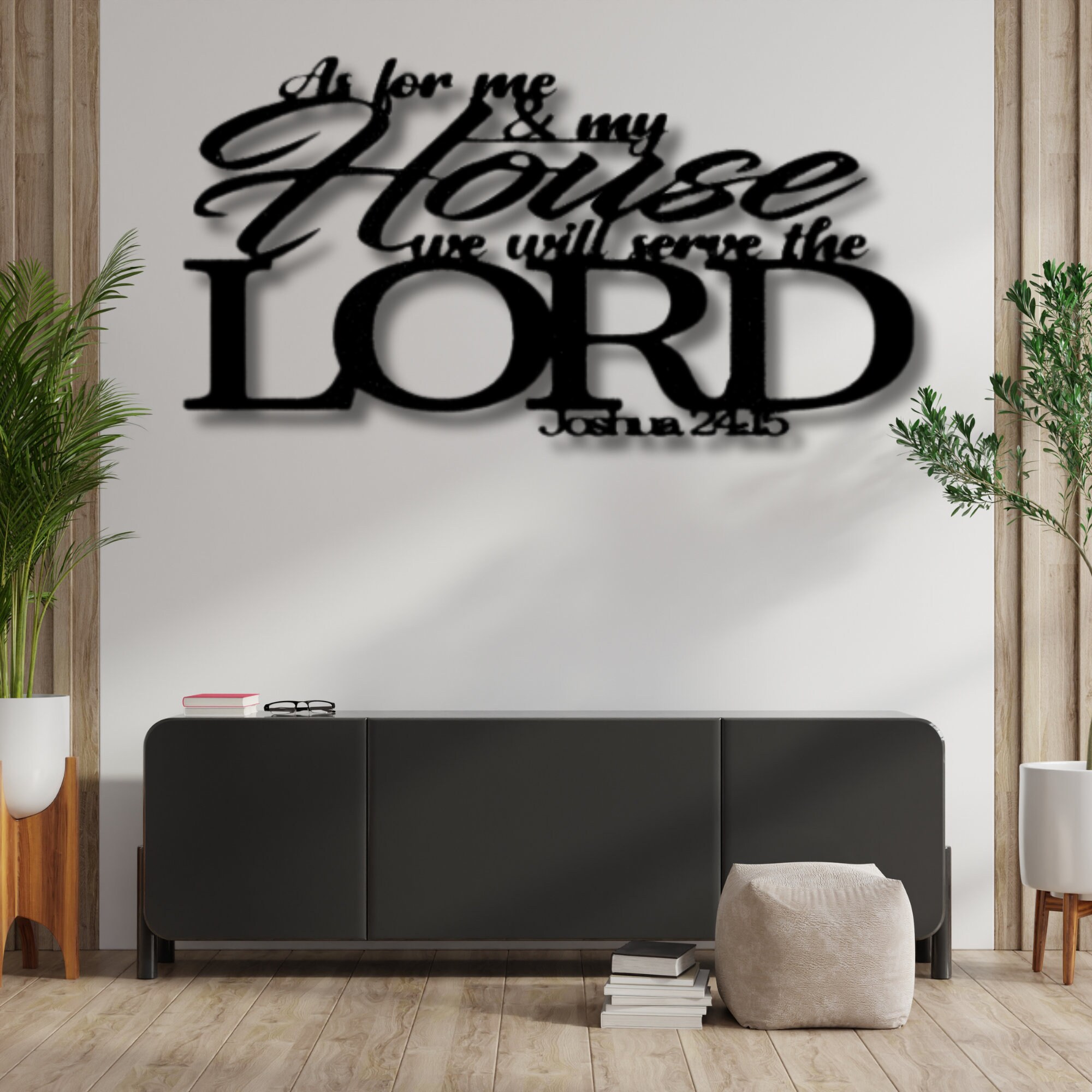 Joshua 24.15 Quote Metal Sign, Gift for Christians, Metal Wall Sign ...