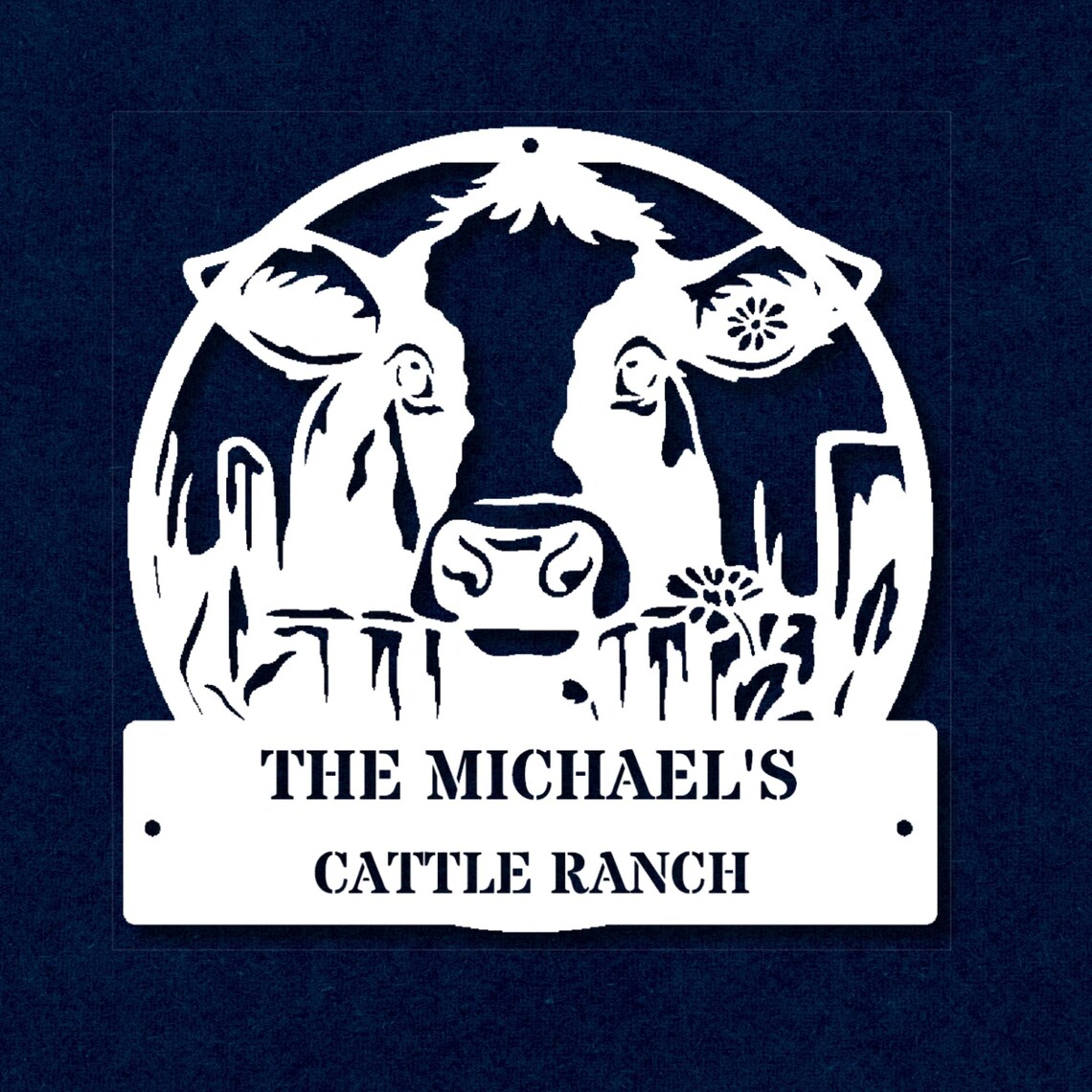 Personalized Cattle Ranch Metal Sign, Farmhouse Metal Sign, Last Name ...