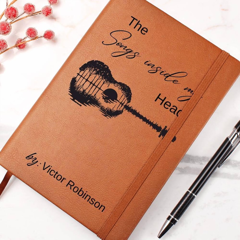 Customized Songwriter Leather Journal, Songs Inside My Head Notebook ...