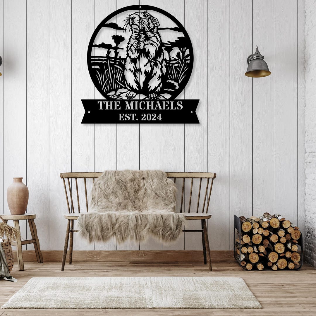 Personalized Beaver Metal Sign, Cabin Wall Decor, Beaver Lover Gift ...