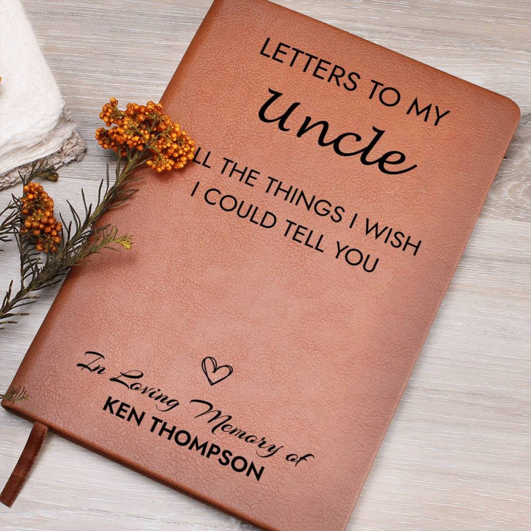 Loss of Uncle Memorial Journal, Uncle in Heaven Gift, Uncle Remembrance ...