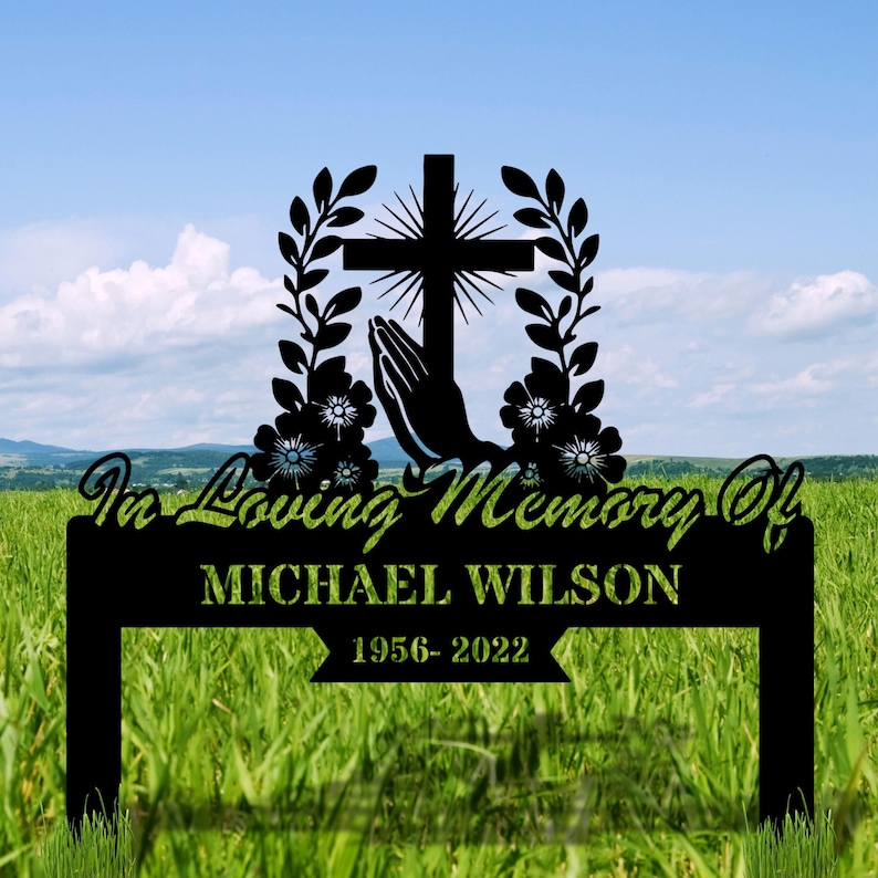 Custom Memorial Metal Sign, Personalized Remembrance Plaque, Sympathy ...