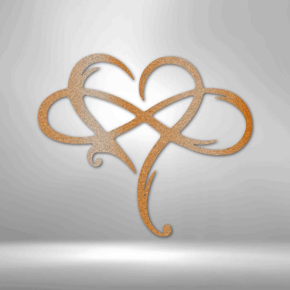 Infinity and Heart Metal Steel Sign, Wedding Gift, Couples Anniversary ...