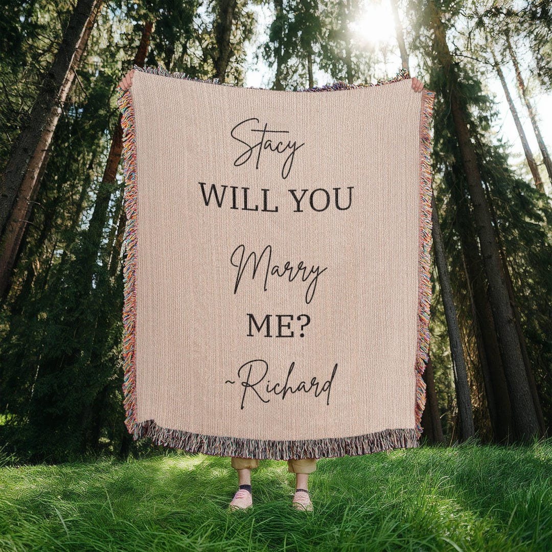 Personalized Will You Marry Me Blanket, Wedding Blanket Gift, Custom ...