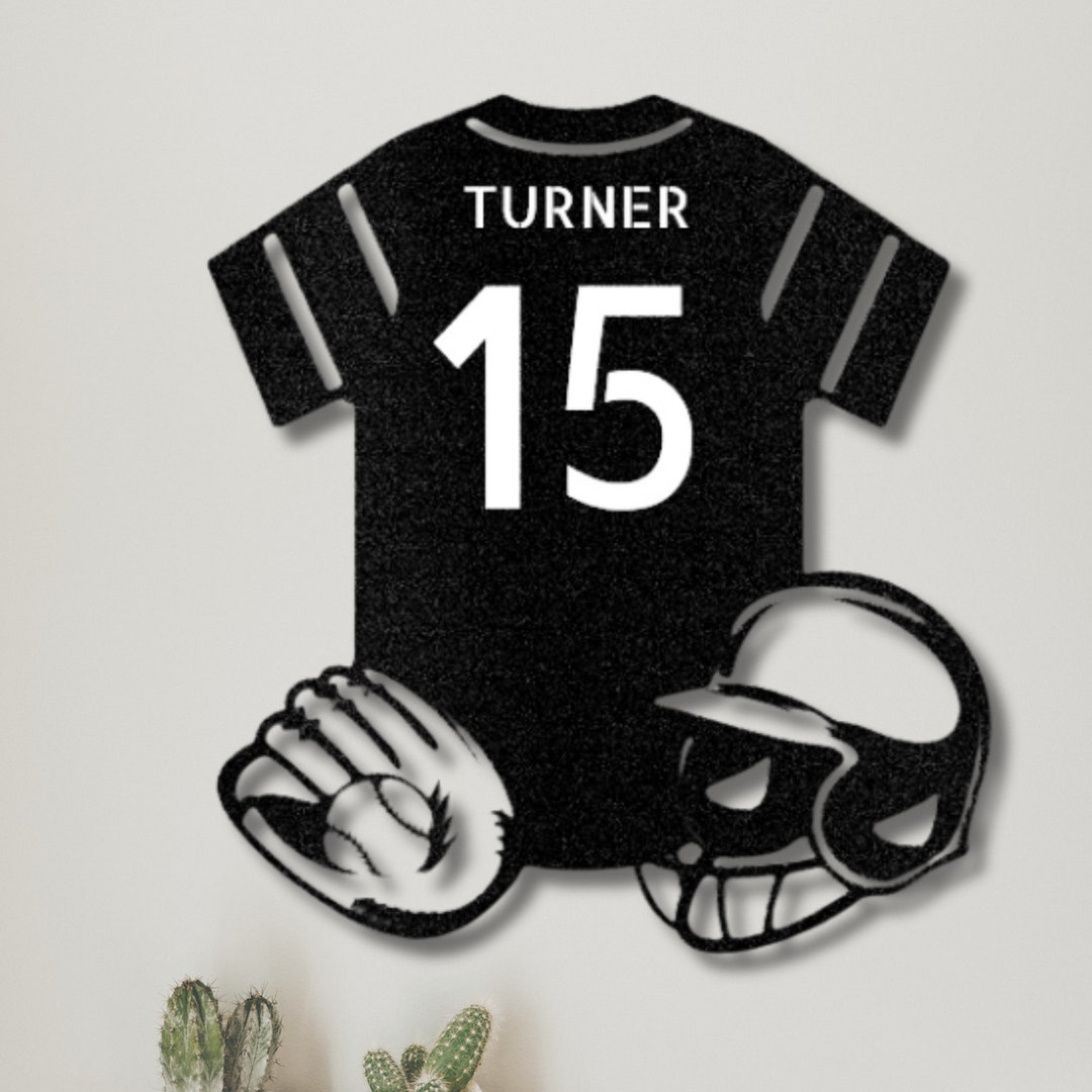 Baseball Gear Metal Sign, Baseball Jersey Sign, Personalized Baseball ...