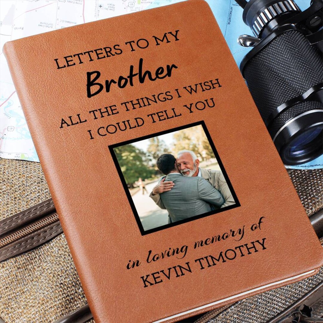 Brother Remembrance Photo Journal, Brother in Heaven Gift, Loss of ...