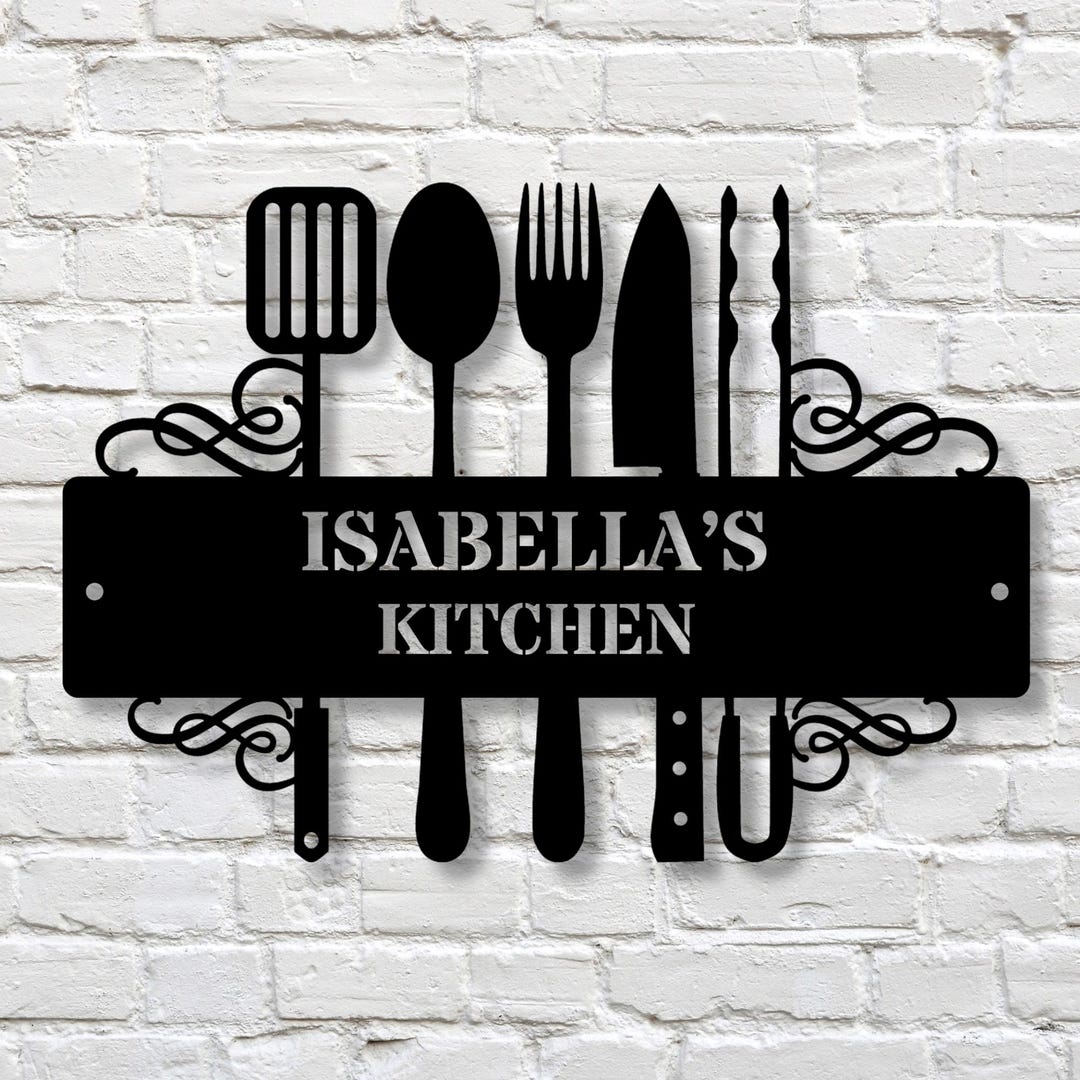 Custom Kitchen Metal Sign, Nana's Kitchen Metal Sign, Personalized ...