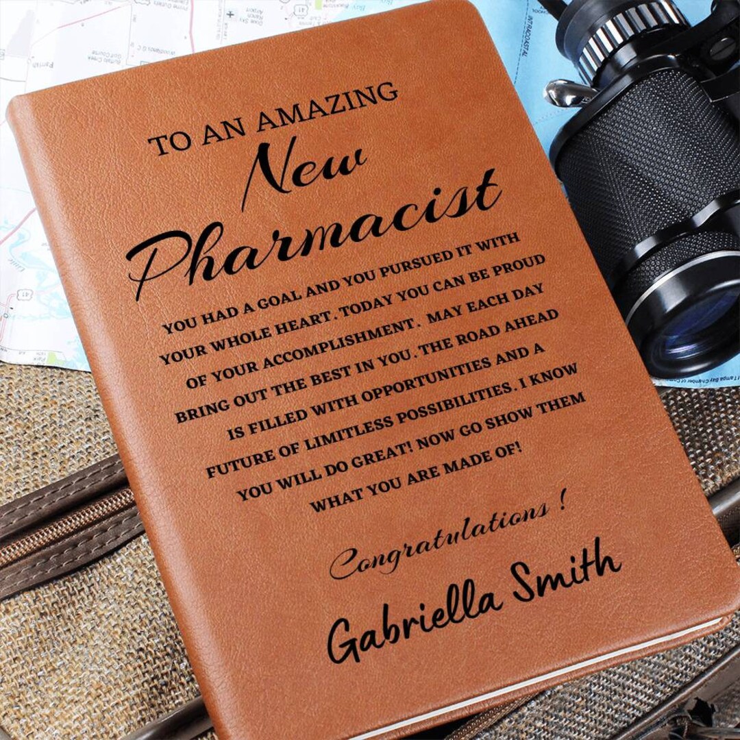 To A New Pharmacist Journal, Custom Leather Journal, Pharmacist ...