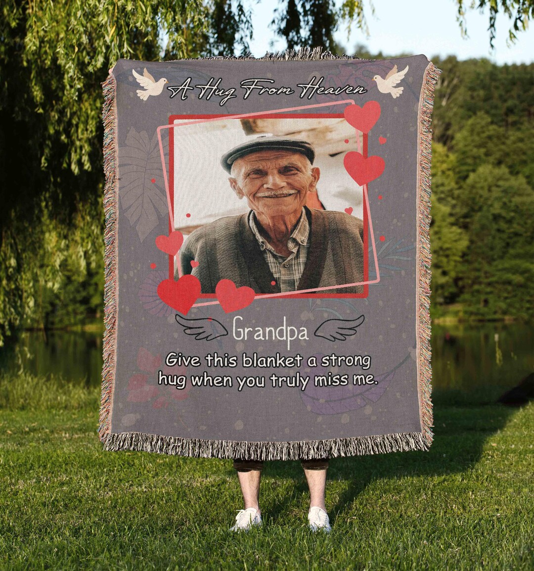Personalized Memorial Woven Blanket, Sympathy Gift, Bereavement Gift ...